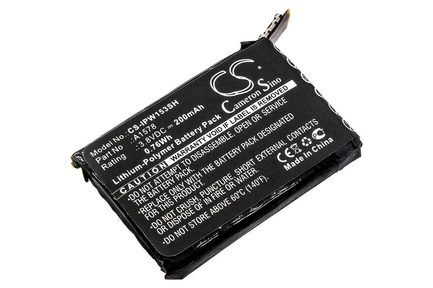 Батарея Apple A1578 для Watch Series 1 38mm A1553 A1802 (Cameron Sino CS-IPW153SH) (200 mAh ...