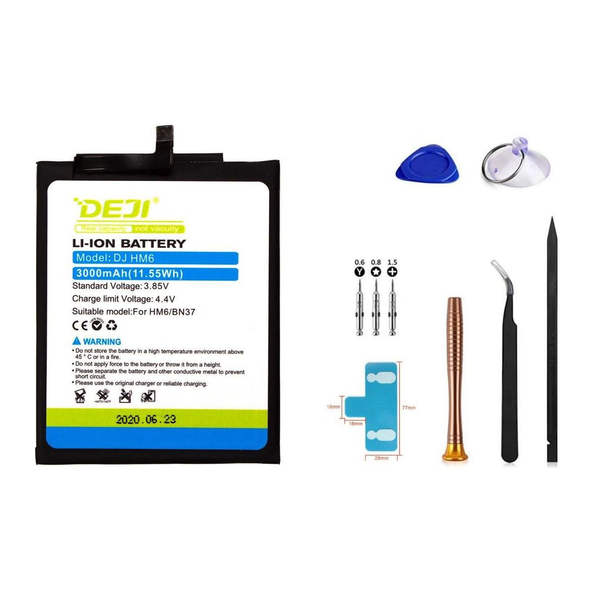 Акумуляторна батарея Xiaomi BN37 (DEJI) для Redmi 6 Redmi 6A (3000 mAh ...